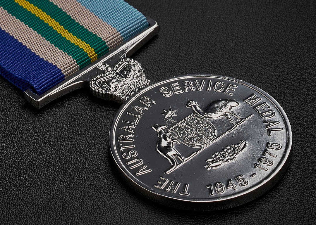 The Australian Service Medal 1945-1975. Award/decoration. ANZAC ...