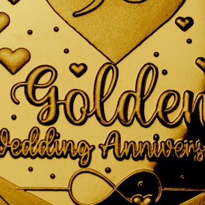 50th GOLDEN WEDDING ANNIVERSARY Commemorative. Gift/present Husband ...