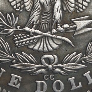 1899 Morgan Silver Dollar. Urizen/mythology. Carved/hobo Coin. 38mm 23g ...