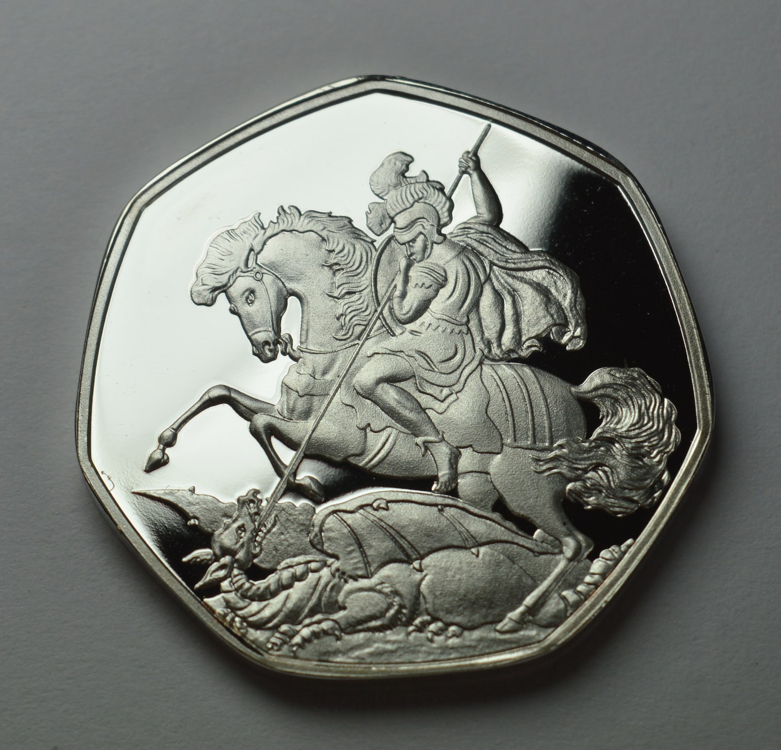 Pair of St. George and the Dragon Silver & 24ct Gold - Etsy