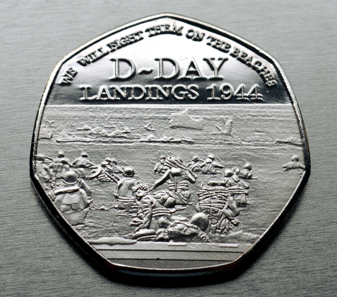 WINSTON CHURCHILL Commemorative Coin D-day Landings Collectors/coin ...