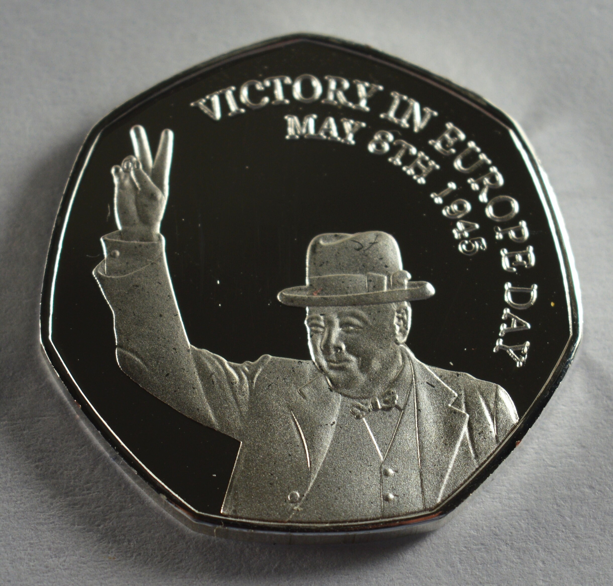 Extremely Rare Winston Churchill VE Day Commemorative Coin for Albums ...