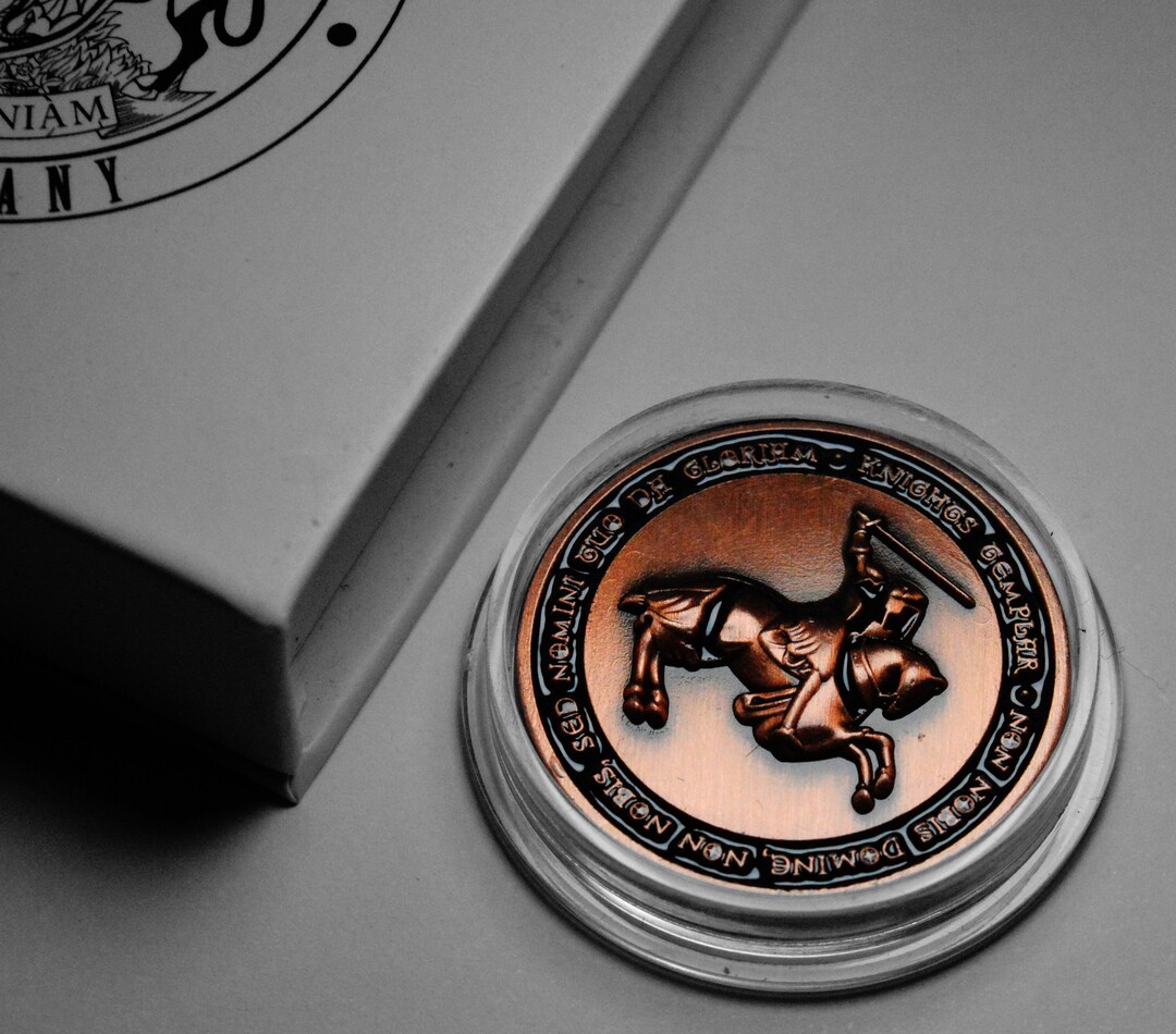 Masonic Knights Templar Antique Copper Commemorative Coin in Gift ...