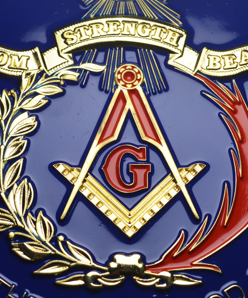 Large Enamelled MASONIC Car Emblem/decoration/badge/decal. | Etsy