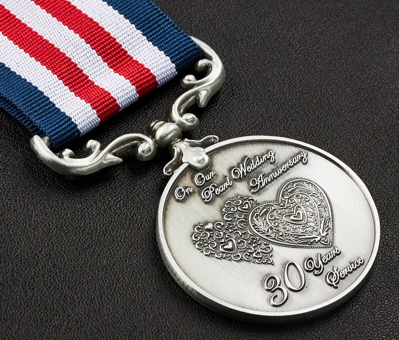 Our 30th Pearl Wedding Anniversary Medal in Presentation Case. Long ...