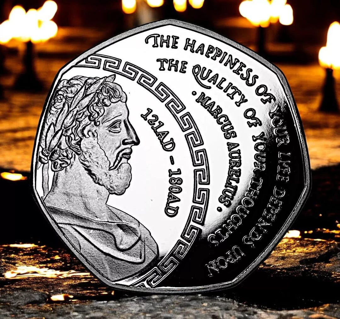Marcus Aurelius Stoic/stoicism Silver Commemorative Coin. Cardinal ...