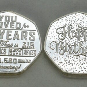18th Birthday Silver Commemorative in Gift Box. Gift/present, 18 Years ...
