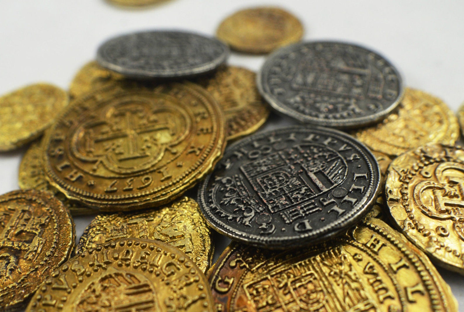 Excelente lote de trabajo 20 doblones de oro y plata | Etsy