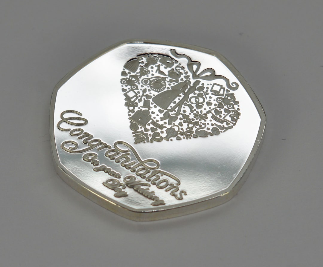 Congratulations on Your Wedding Day Silver Commemorative. Gift/present ...