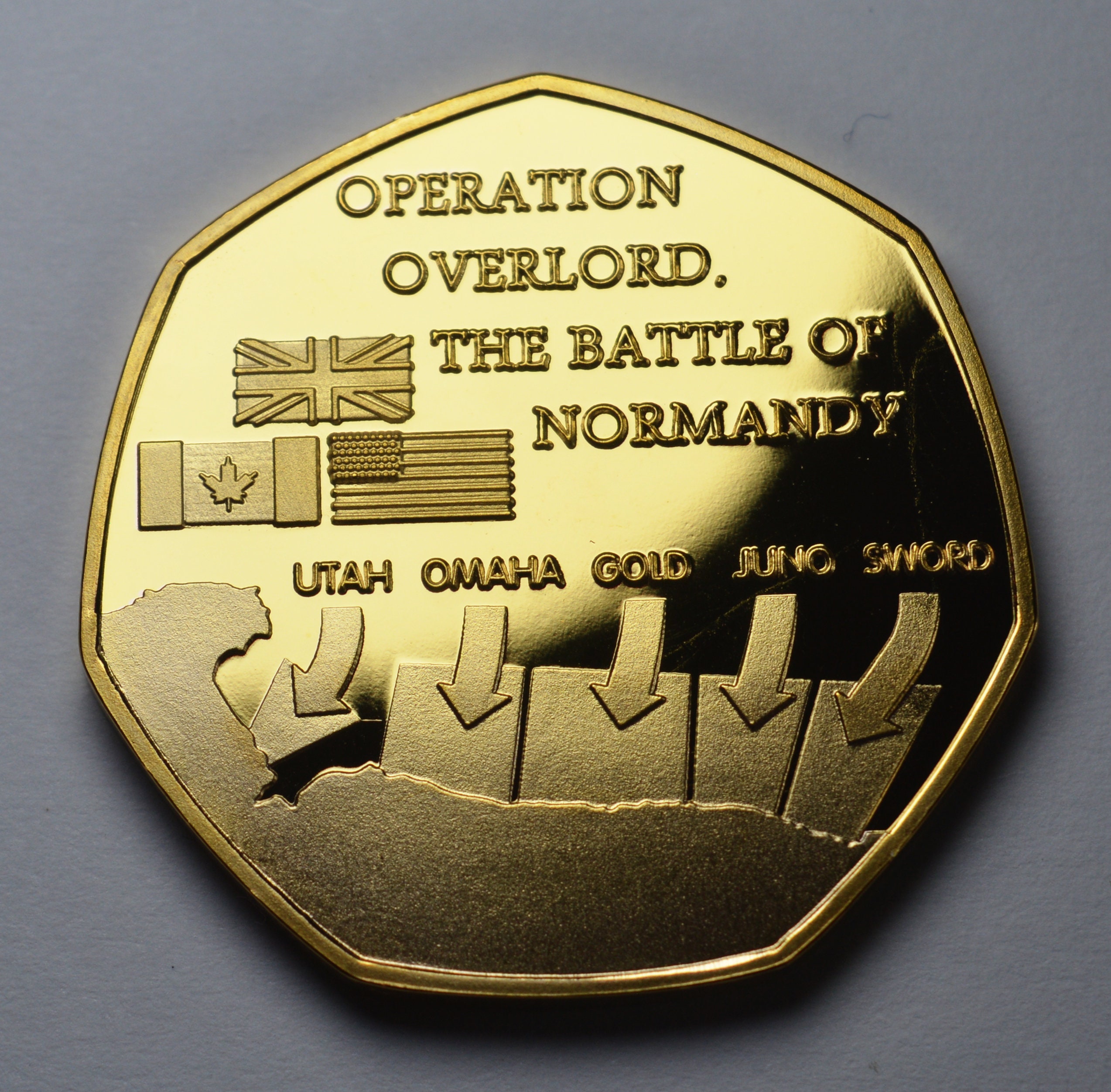 D-DAY LANDINGS 1944 24ct Gold Commemorative. Operation - Etsy