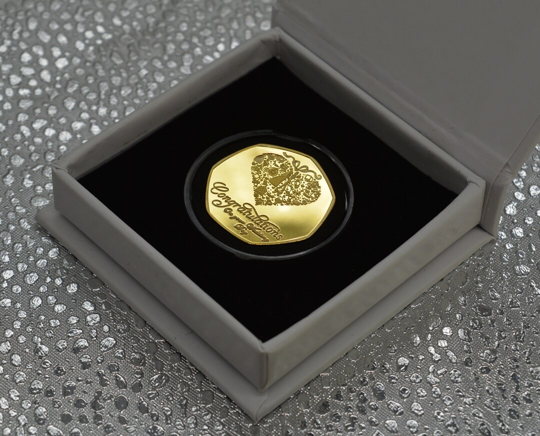 Congratulations on Your Wedding Day 24ct Gold Commemorative in ...