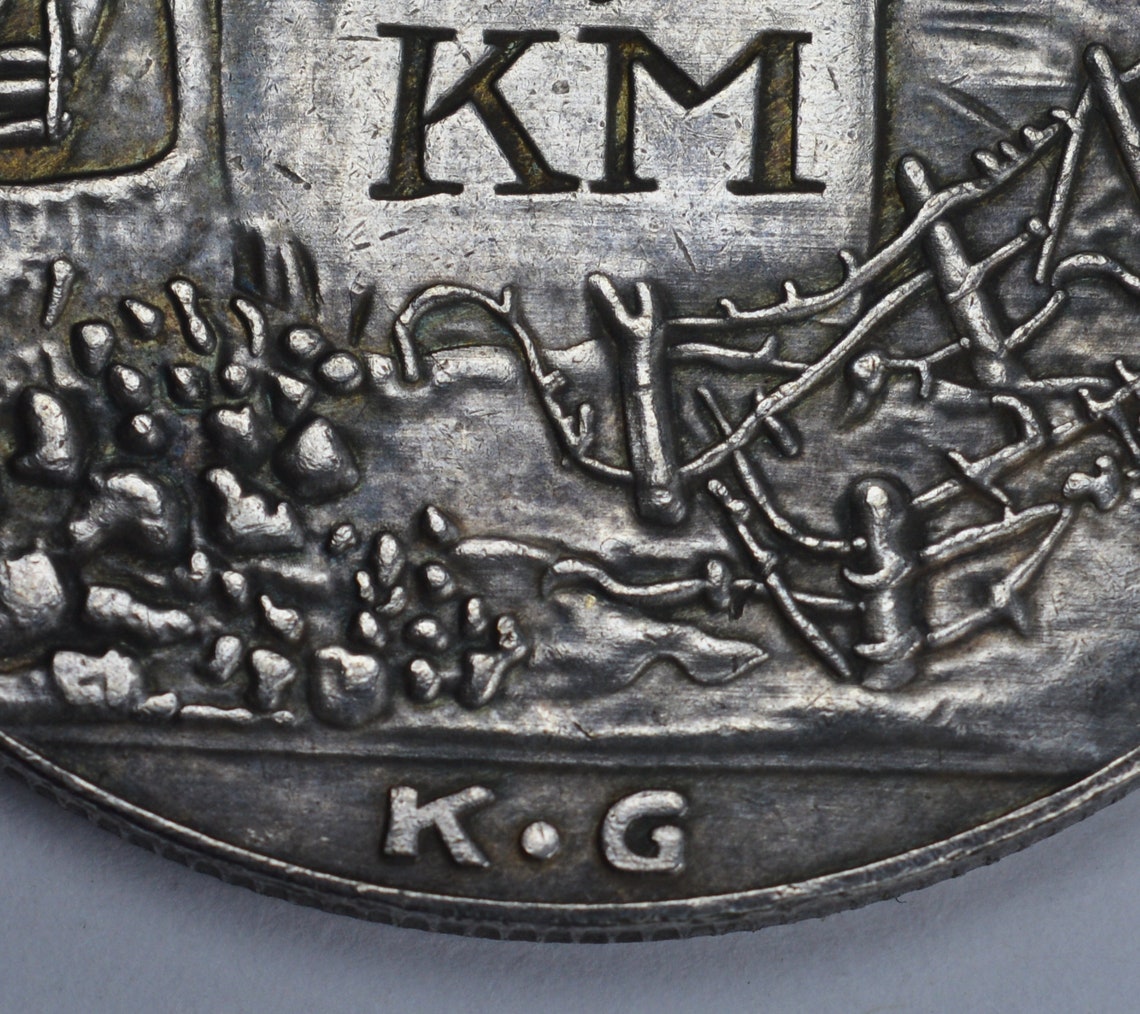 German WW1 Satirical Coin. Karl Goetz. Silver | Etsy