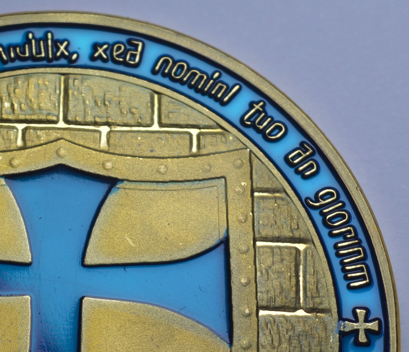 Large Masonic Knights Templar 24ct Gold Coin With Blue Enamel ...