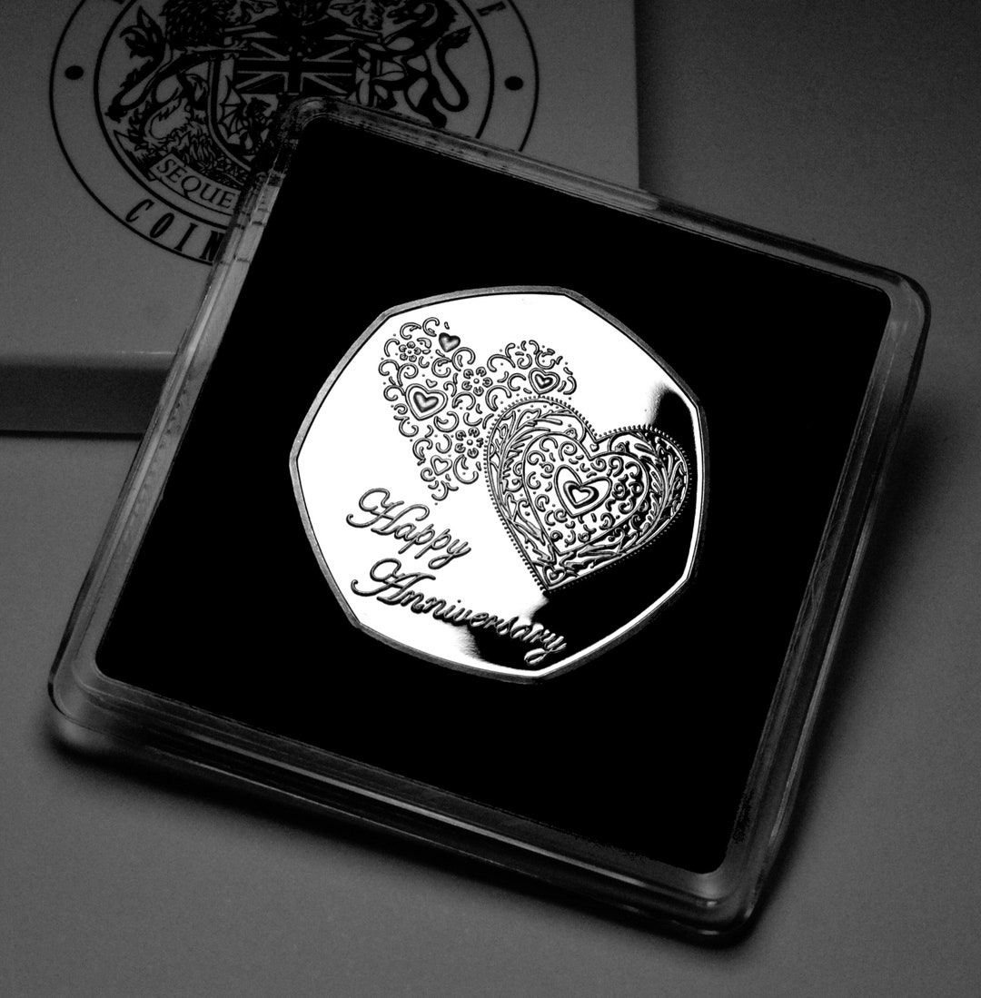Happy Anniversary Silver Commemorative Coin in Gift/presentation Box ...