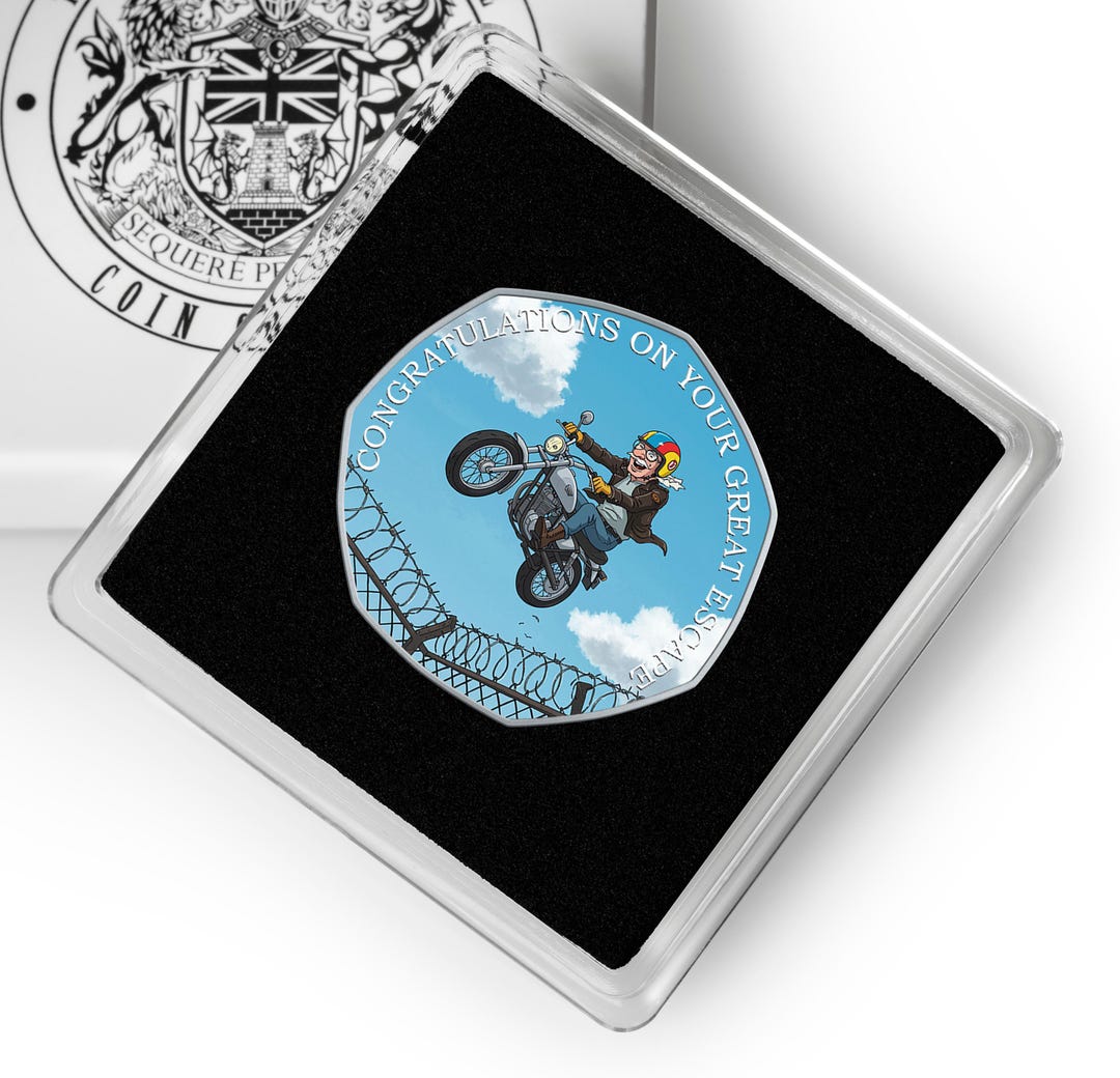 HAPPY RETIREMENT Full Colour Silver Commemorative Coin in Gift Case ...