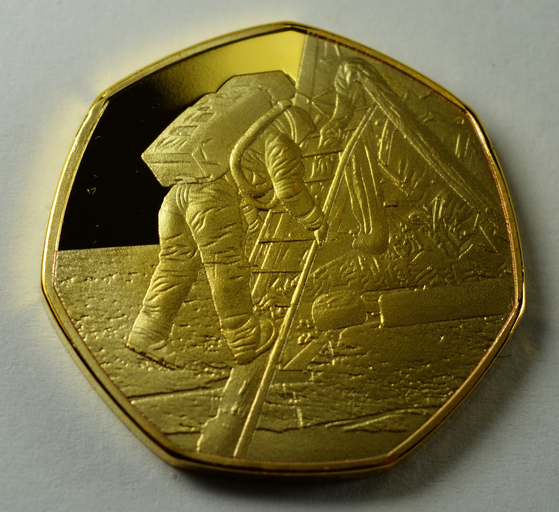 Extremely Rare Lunar Moon Landings 50th Anniversary 24ct Gold - Etsy