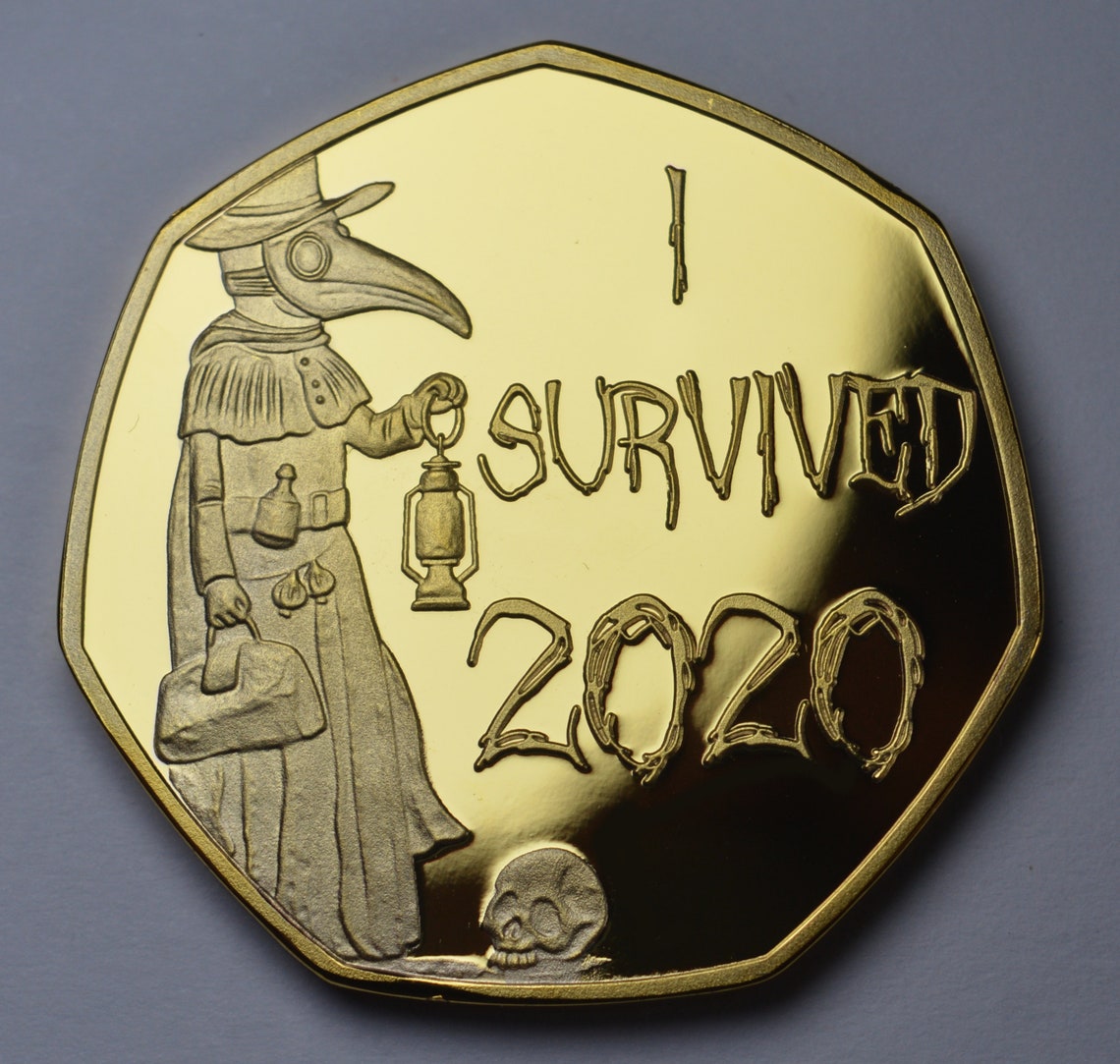 I SURVIVED 2020 24ct Gold Commemorative. Gift/present/novelty/memento ...