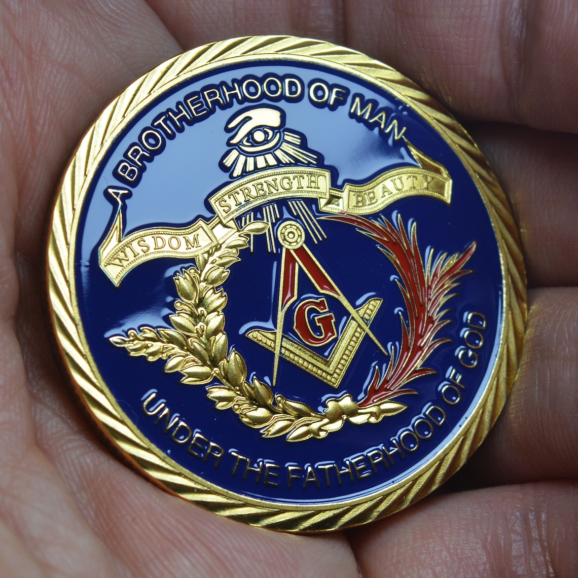 MASONIC Commemorative/Challenge Coin in Capsule. 24ct Gold | Etsy