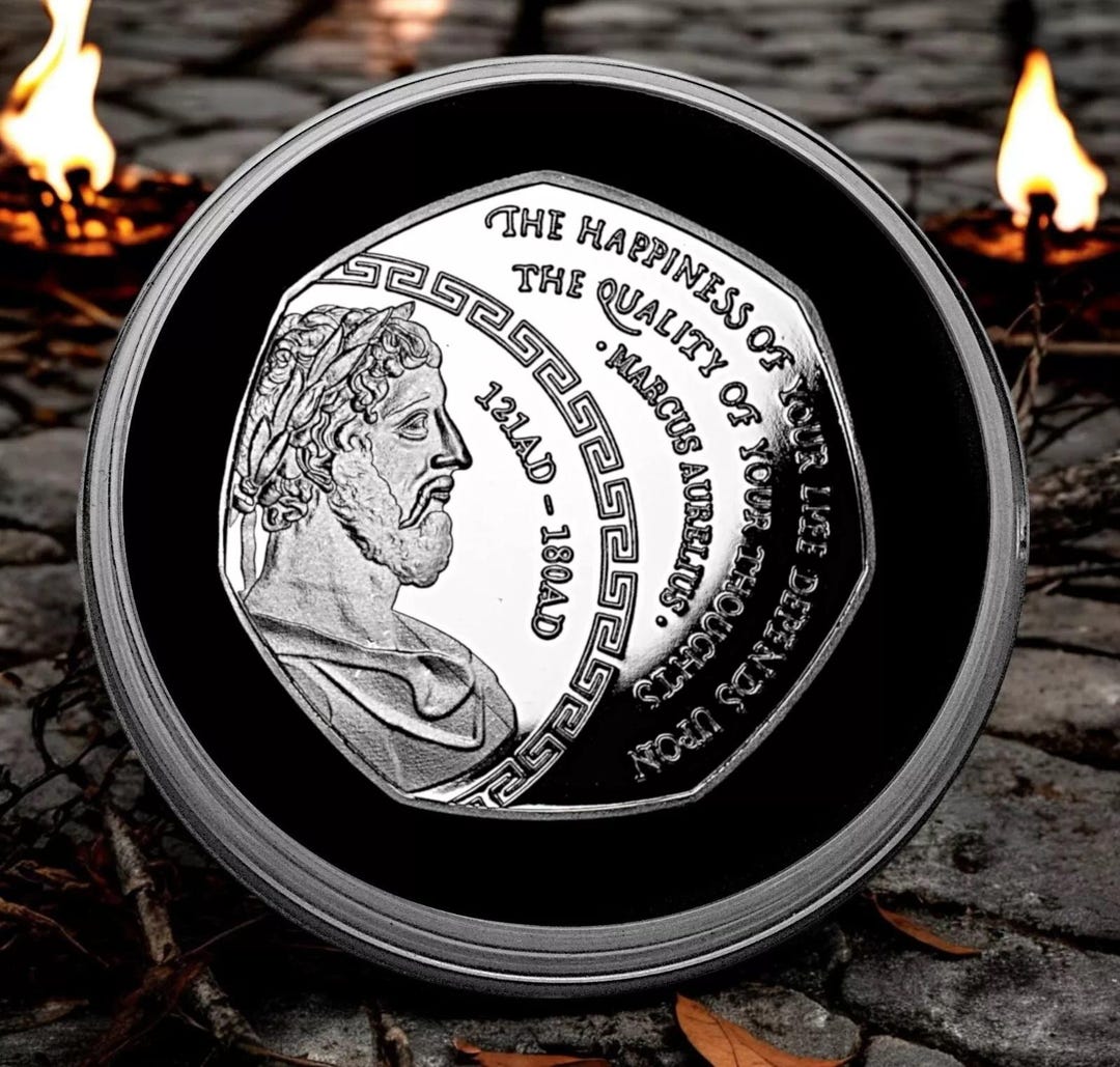 Marcus Aurelius Stoic/stoicism Silver Commemorative Coin in Capsule ...