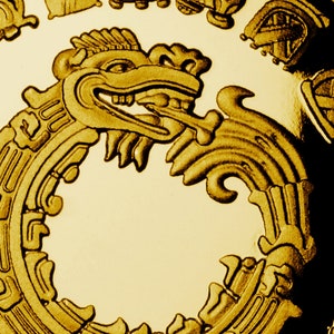 Aztec Calendar 24ct Gold Commemorative in Gift Case. Mayan/maya/mexico ...