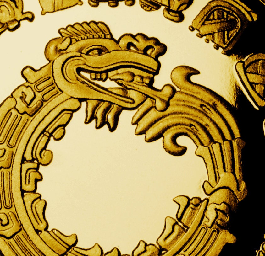 Aztec Calendar 24ct Gold Commemorative. Mayan/maya/mexico/mexica. Sun ...