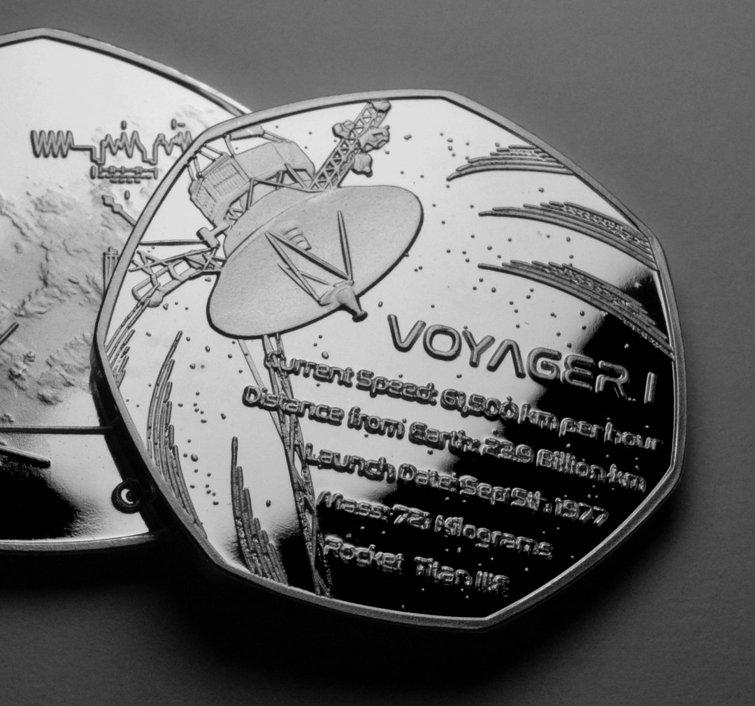 VOYAGER 1 SPACECRAFT Silver Commemorative. Golden Record. Space/nasa ...