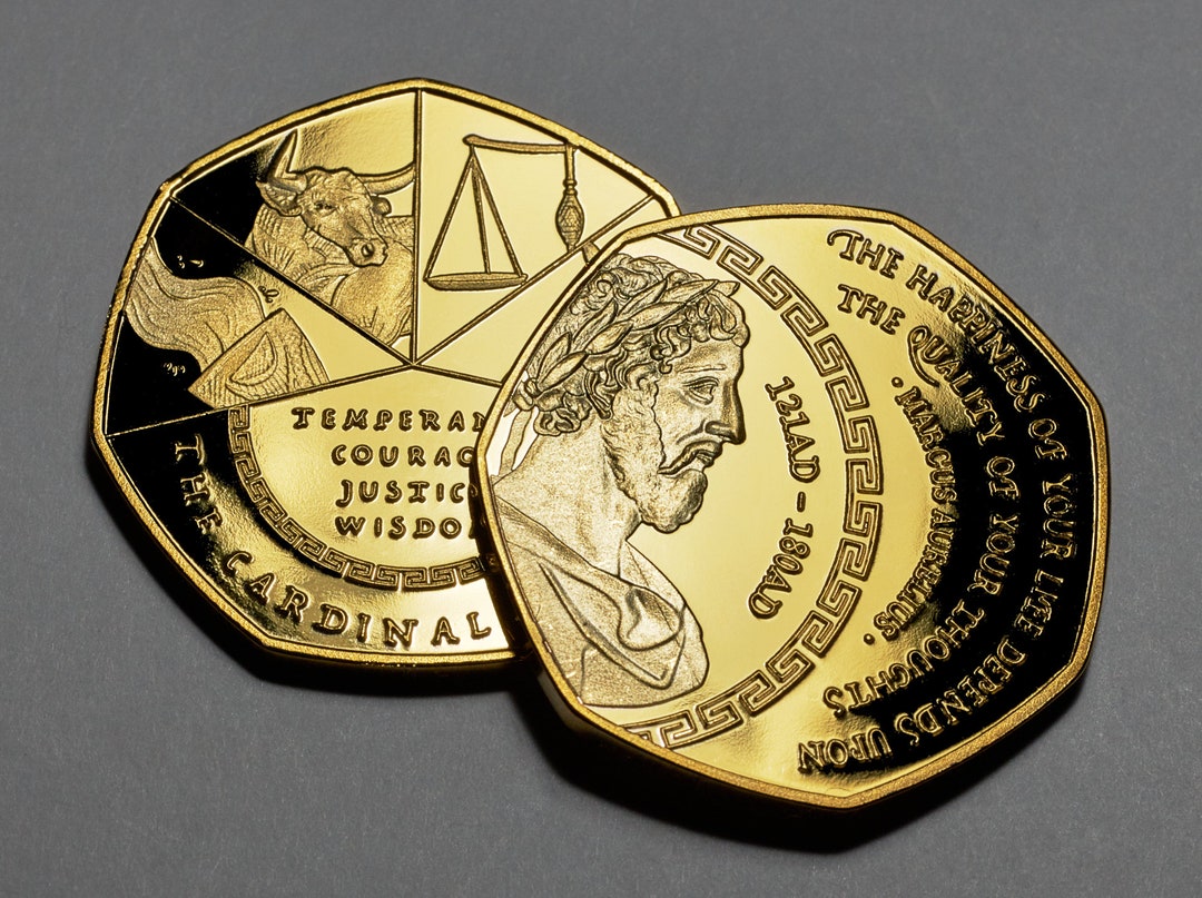 Buy Marcus Aurelius Stoic/stoicism 24ct Gold Commemorative Coin ...