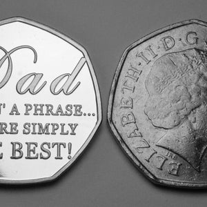 HAPPY FATHER'S DAY Silver Commemorative Coin in Capsule. Gift/present ...