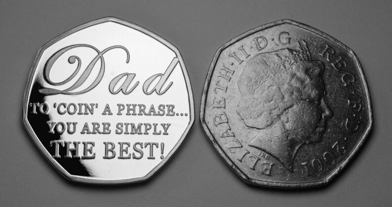 HAPPY FATHER'S DAY Silver Commemorative Coin in Capsule. Gift/present ...