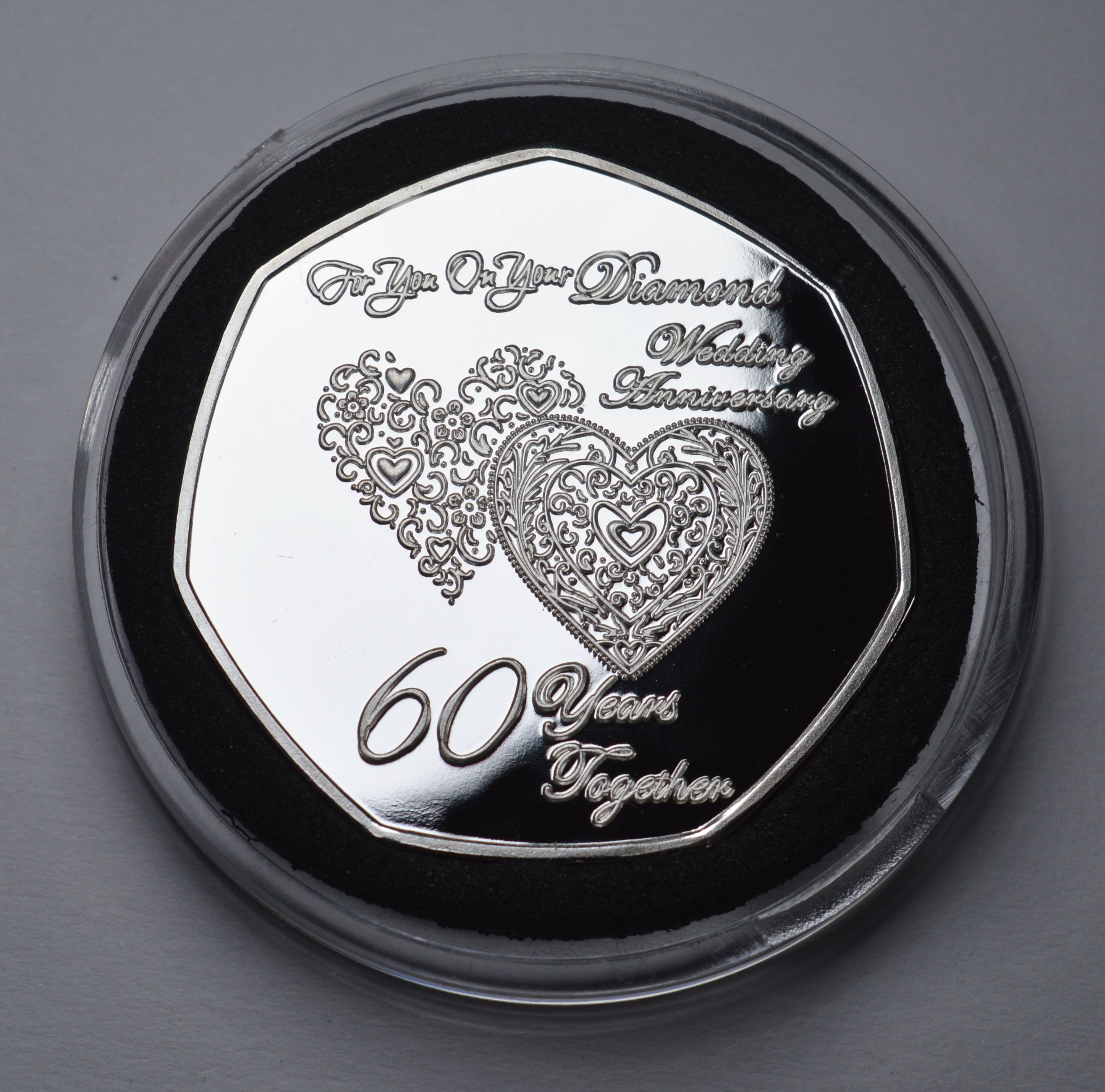 For You on Your 60th DIAMOND WEDDING ANNIVERSARY .999 Silver ...