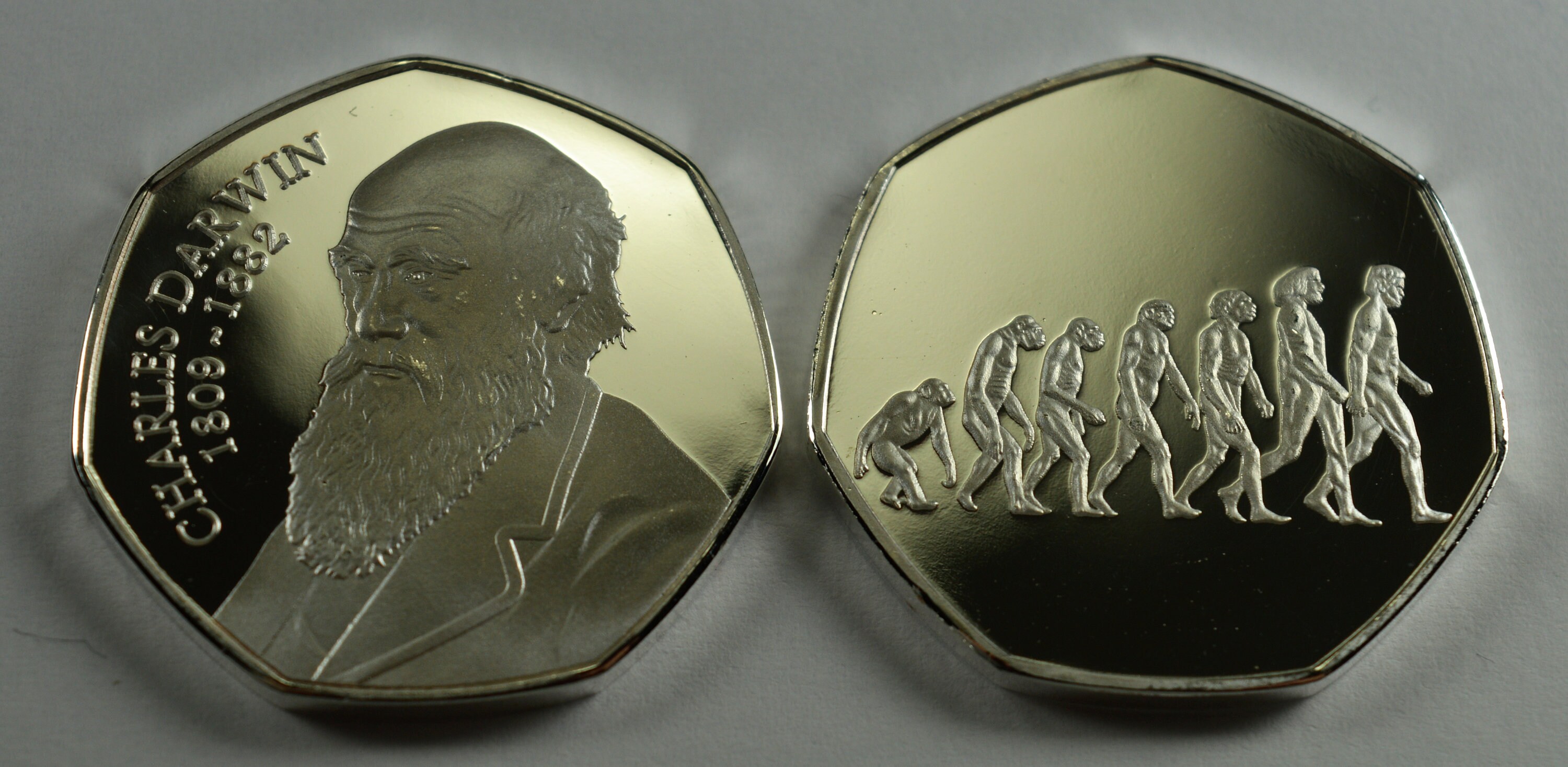 Charles Darwin Silver Commemorative Coin for - Etsy