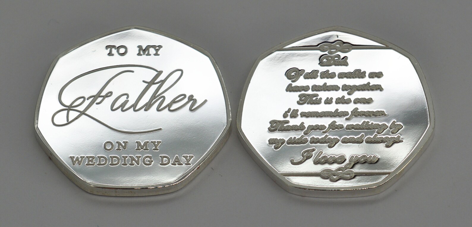 Father of the Bride Silver Commemorative in Capsule. Wedding Day Gift ...