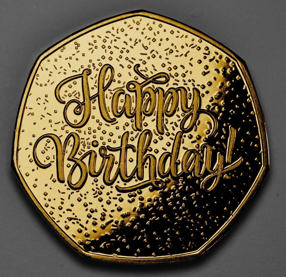 50th Birthday 24ct Gold Commemorative in Gift Box. Gift/present ...