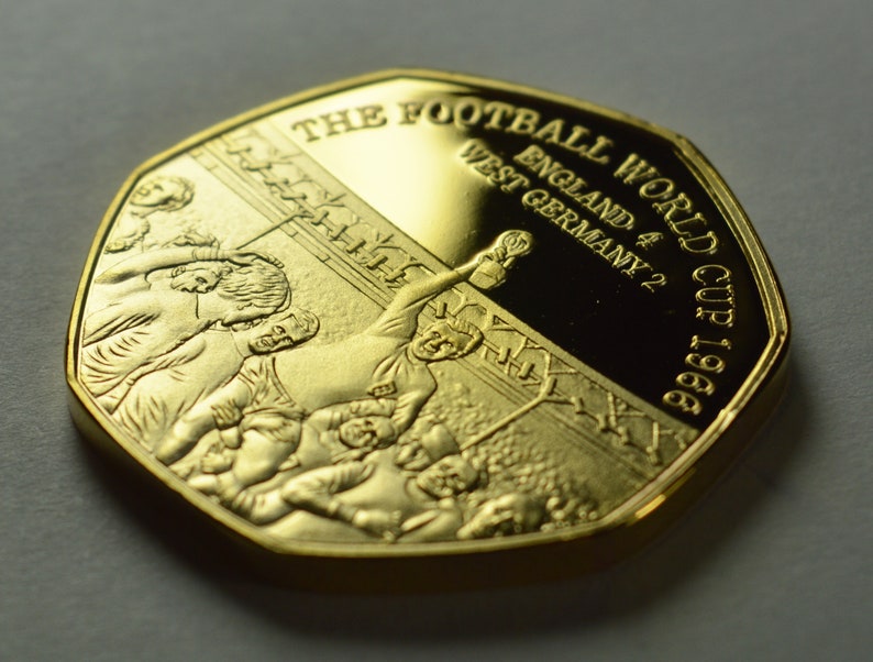 Football World Cup 1966 24ct Gold Commemorative. Bobby Moore, Charlton ...