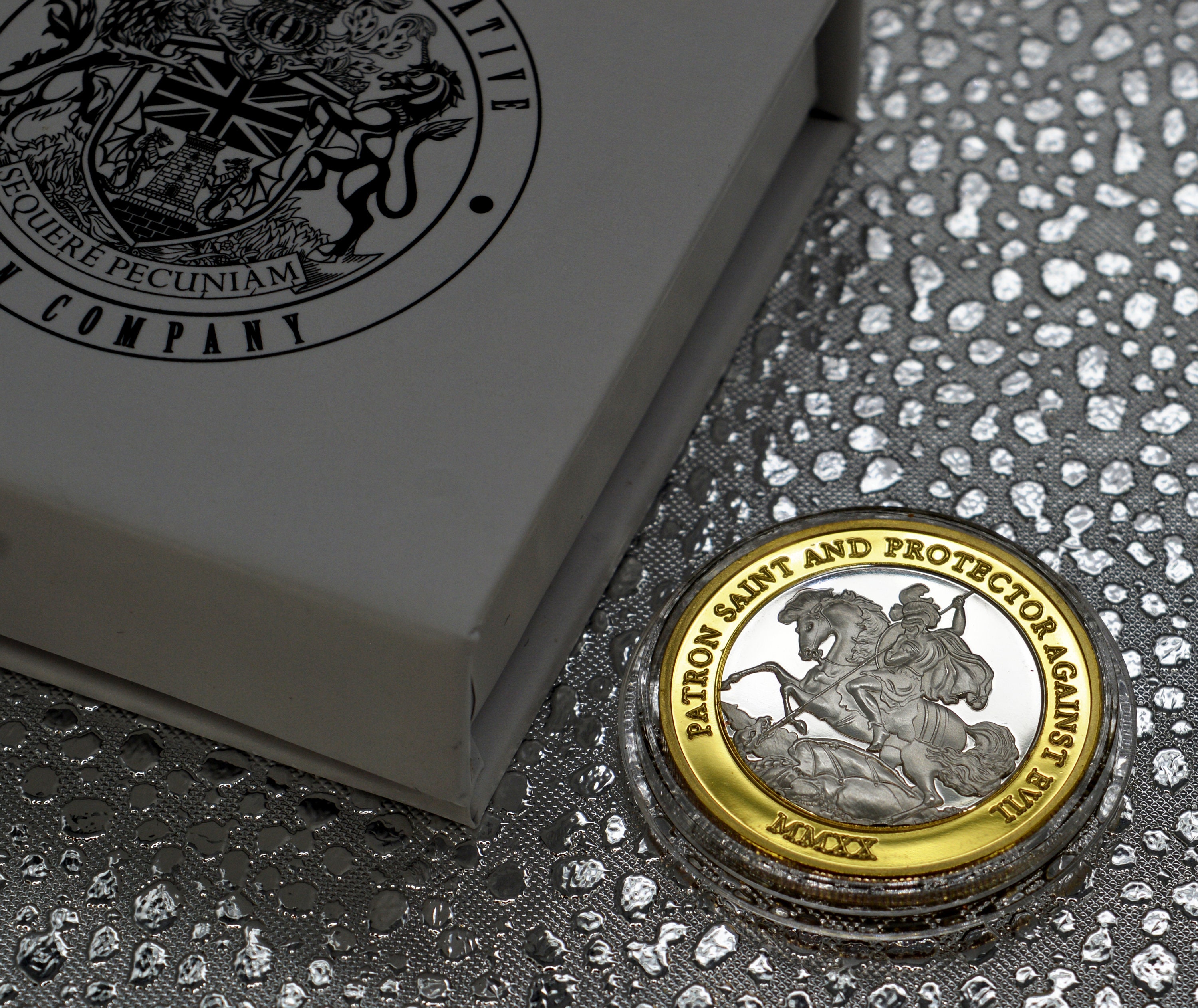 St George and the Dragon 'dual Metal' Silver and 24ct Gold ...
