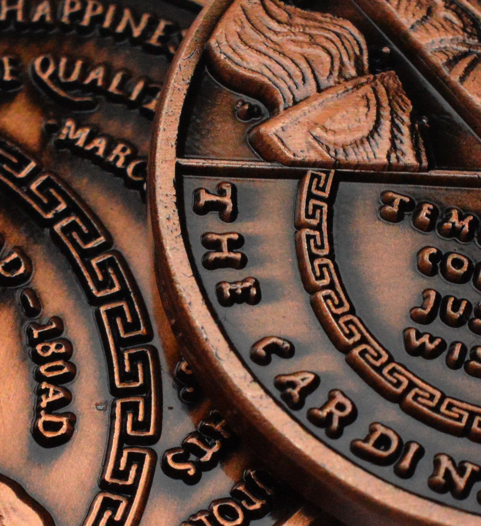 Marcus Aurelius Stoic/stoicism Commemorative Coin in Capsule. Copper ...