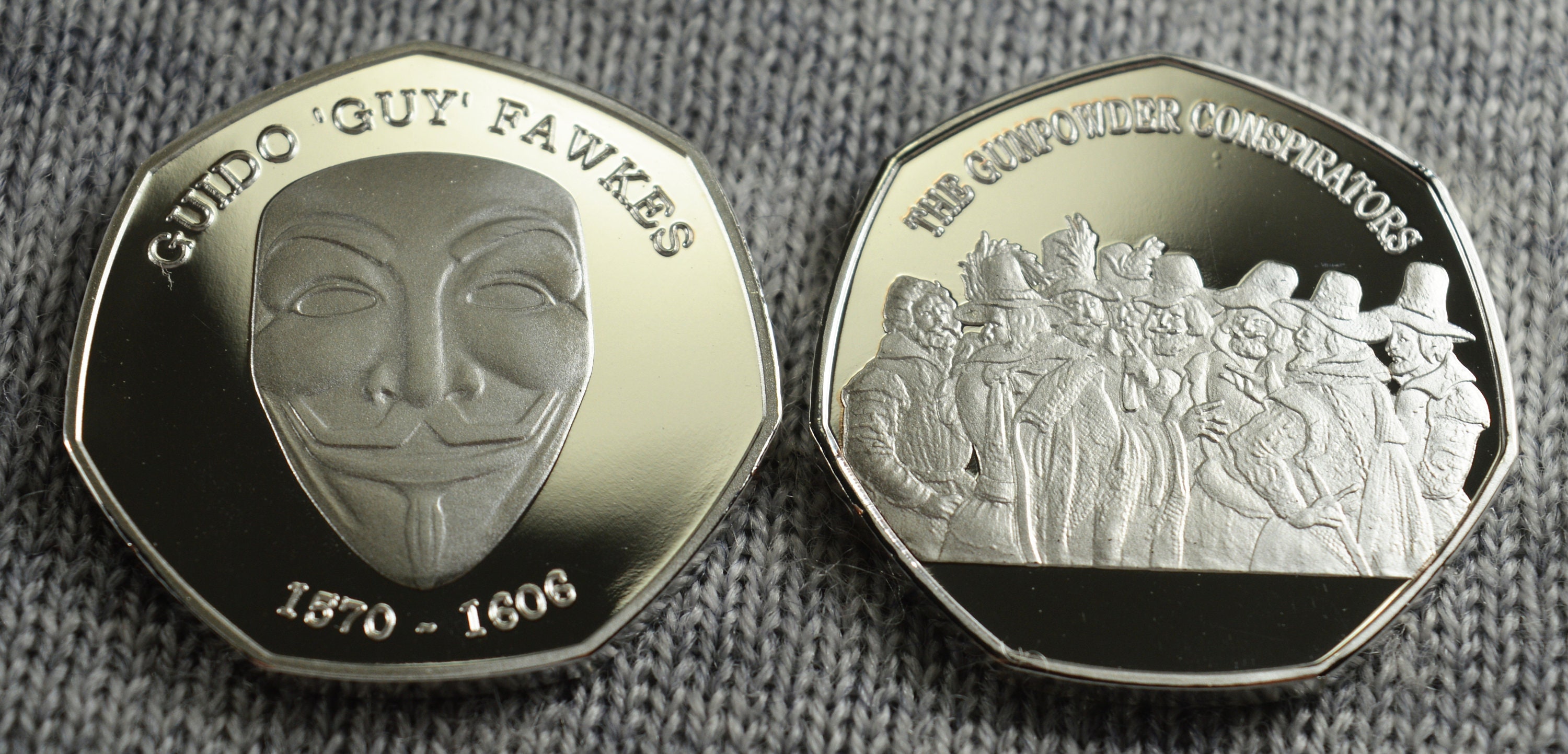 Guy Fawkes & the Gunpowder Conspirators 1605 Silver - Etsy