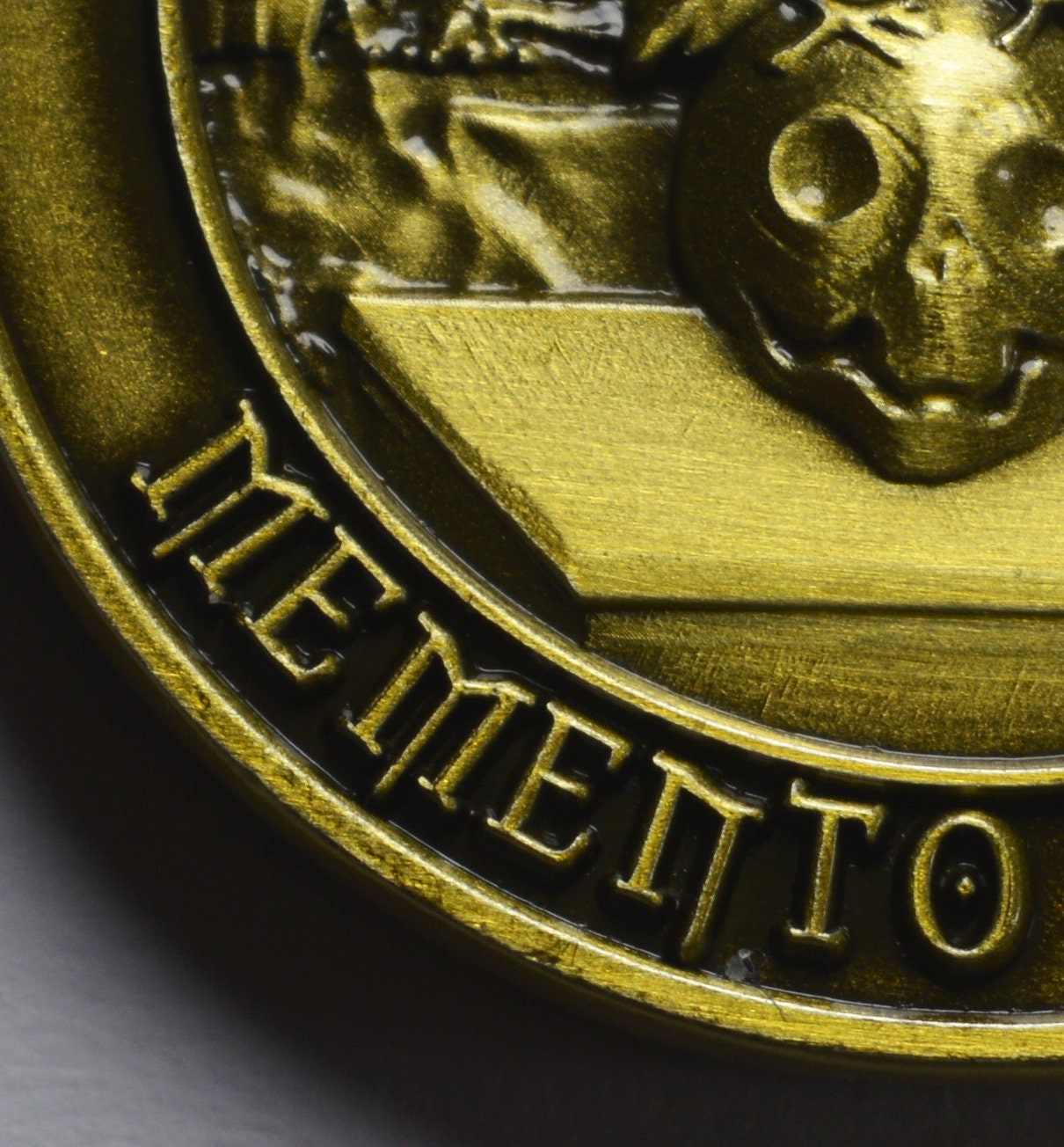 Memento Mori/vivere Antique Gold Reminder Coin in Capsule. Owl/wisdom ...