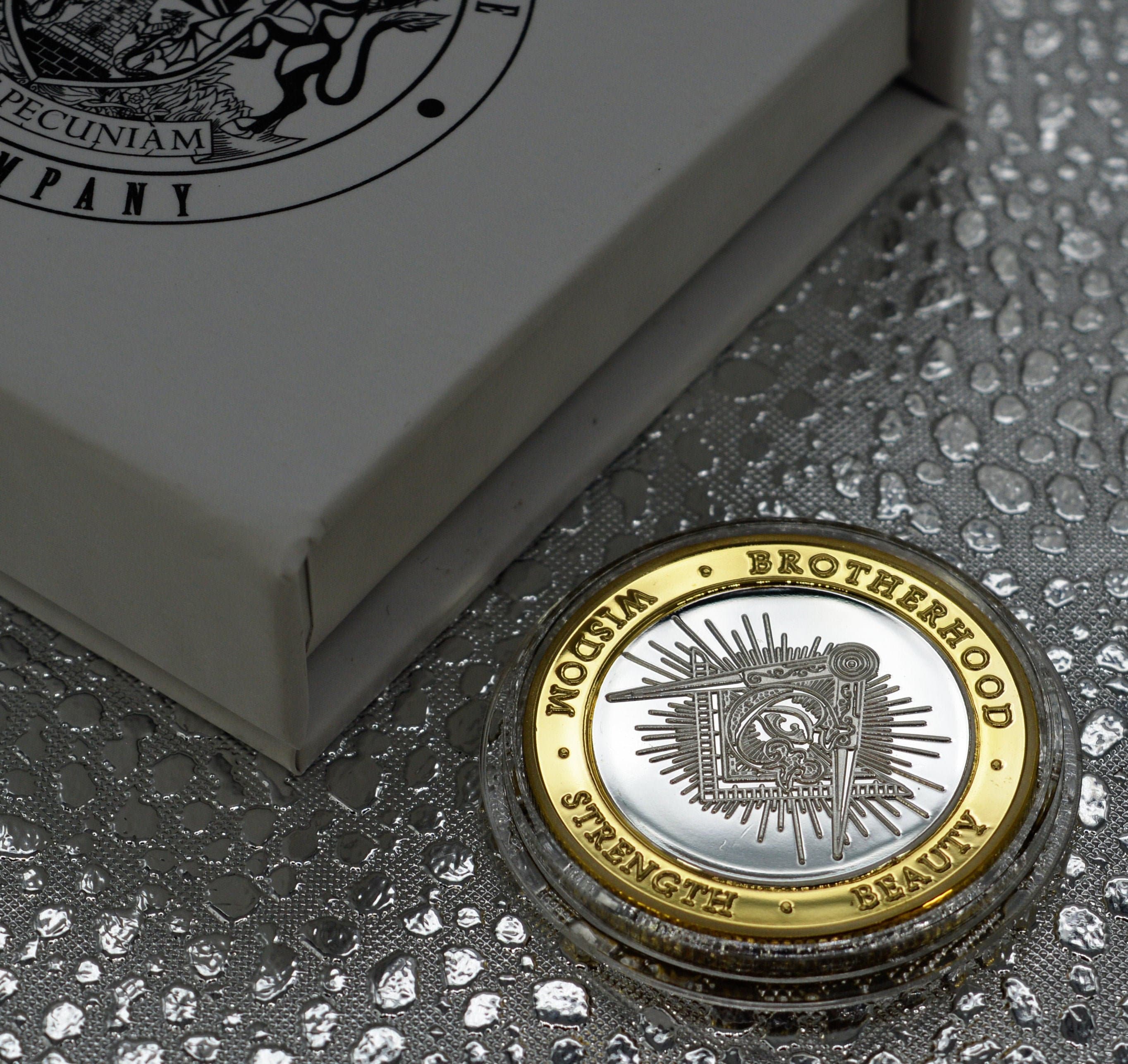 Masonic 'dual Metal' Silver and 24ct Gold Commemorative Coin in Gift ...