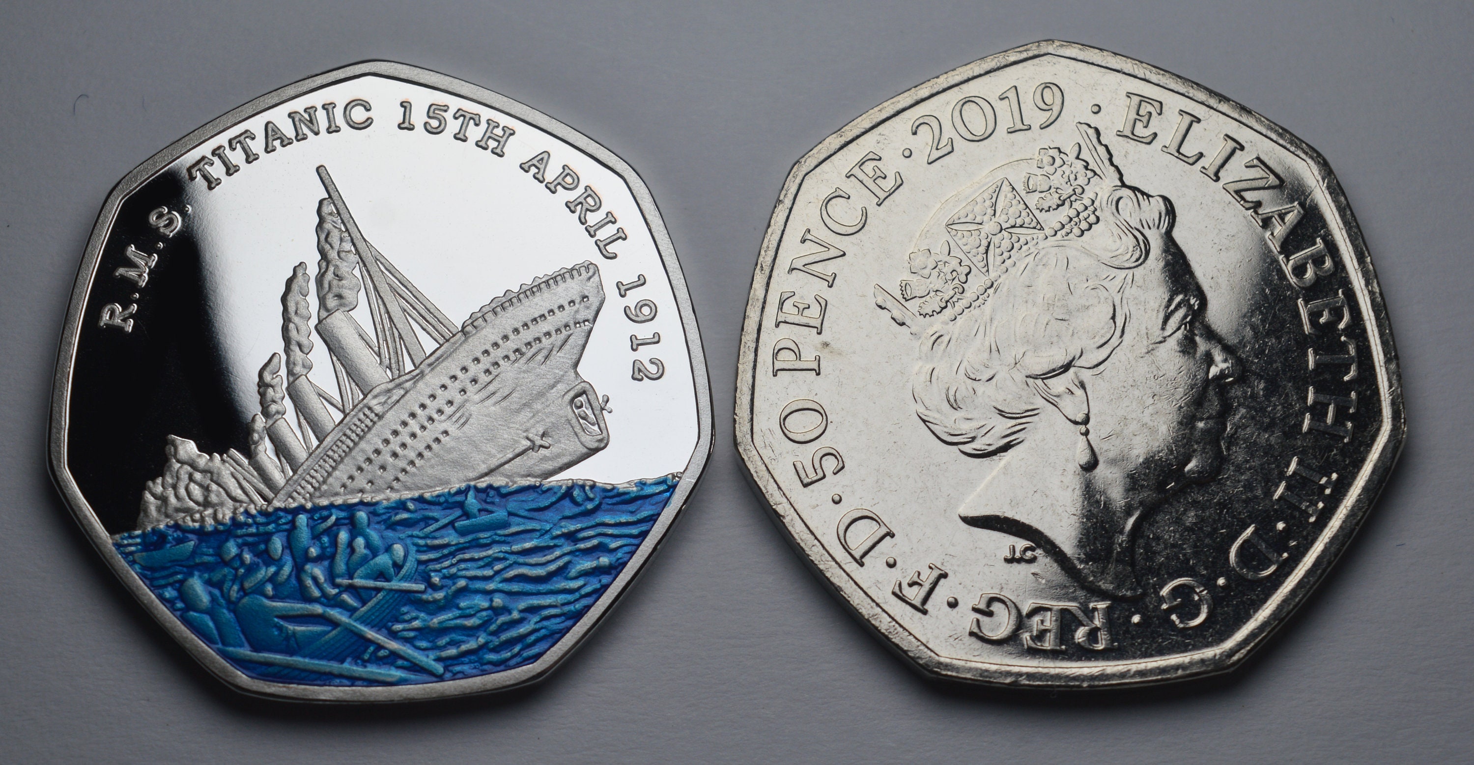 Pair of RMS Titanic Silver & 24ct Gold Commemoratives. 50p - Etsy