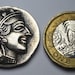 Ancient Greek Silver Athenian Tetradrachm Coin 450BC. Owl of Athena ...