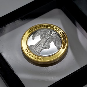 World War One 'dual Metal' Silver and 24ct Gold Commemorative Coin in ...