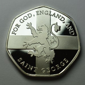 ST George and the Dragon Silver Commemorative. Patron Saint. for God ...