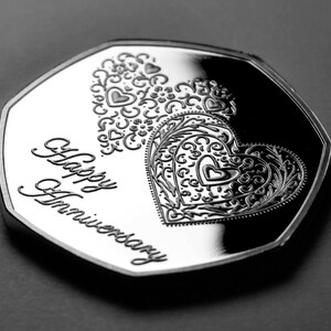 Happy Anniversary Silver Commemorative Coin in Gift/presentation Box ...
