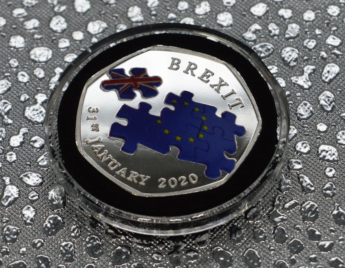 Brand New 2020 BREXIT Full Colour Silver Commemorative in Presentation ...