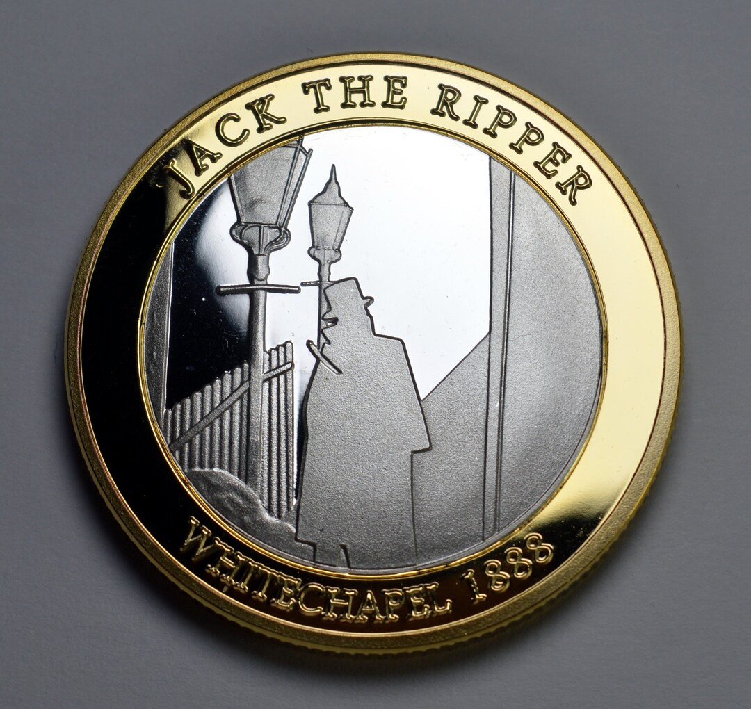Jack the Ripper 'dual Metal' Silver and 24ct Gold Commemorative Coin in ...