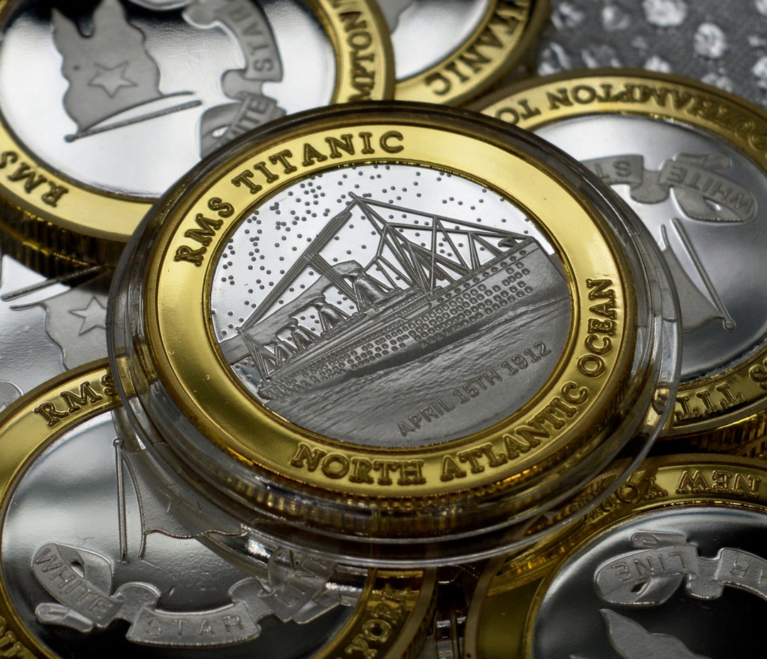 RMS Titanic 'dual Metal' Silver and 24ct Gold Commemorative Coin in ...