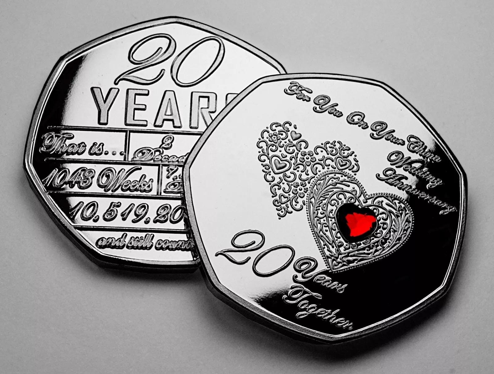 For You on Your 20th CHINA WEDDING ANNIVERSARY Silver Commemorative ...