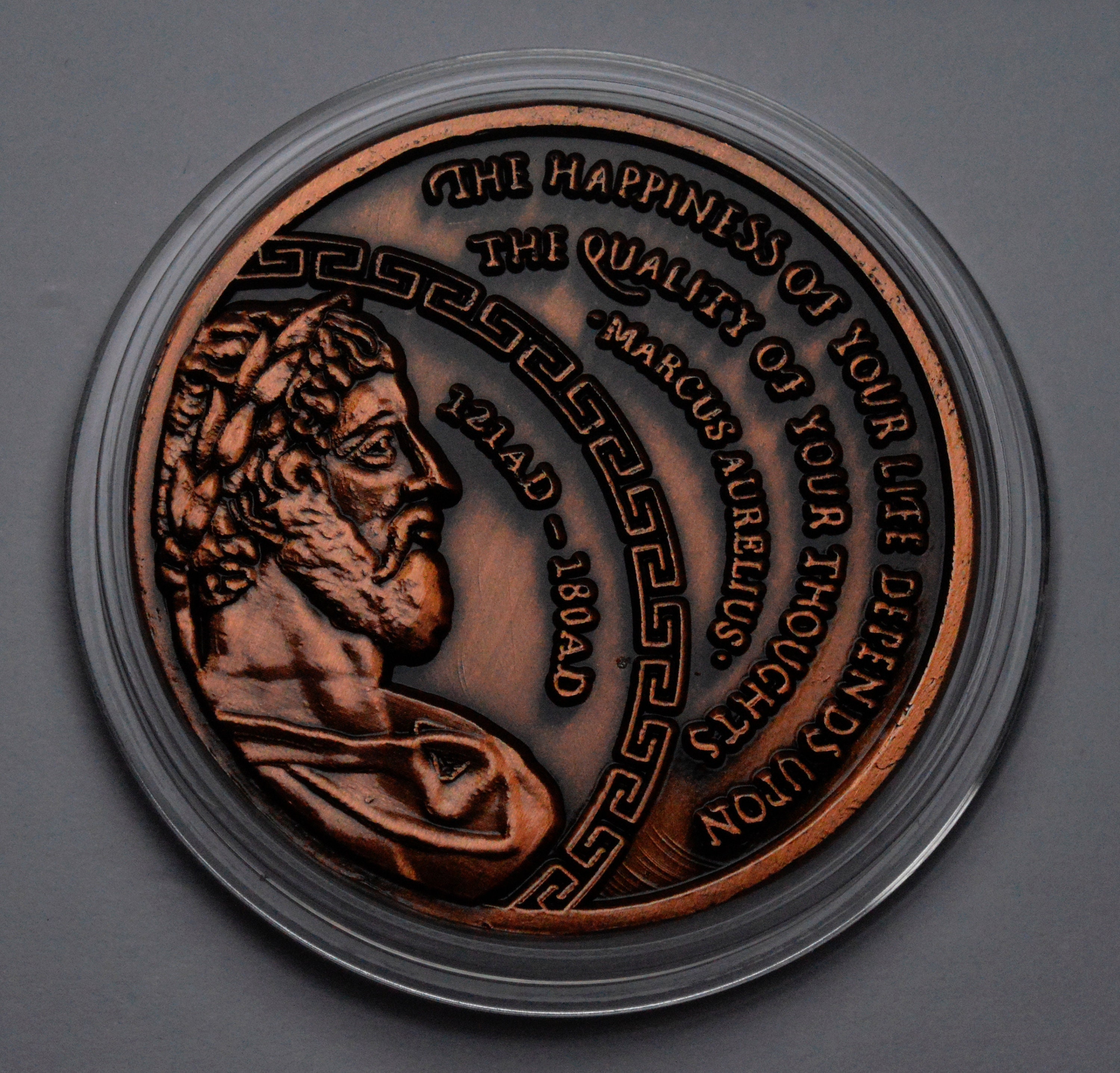 Marcus Aurelius Stoic/stoicism Commemorative Coin in Capsule. Copper ...