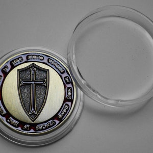 Masonic Knights Templar Antique Gold Commemorative Coin in Gift ...